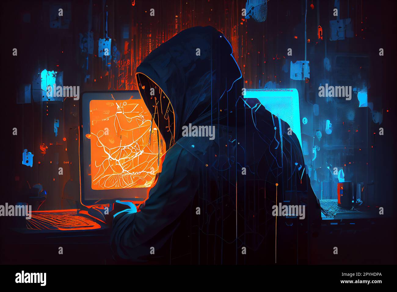 Hacker attack and web security Stock Photo - Alamy