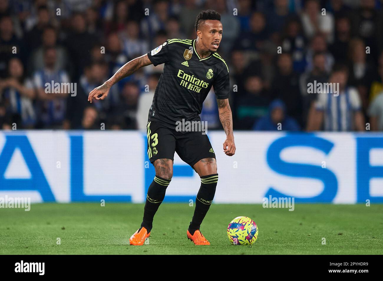 Eder Militao of Real Madrid CF in action during the La Liga Santander ...