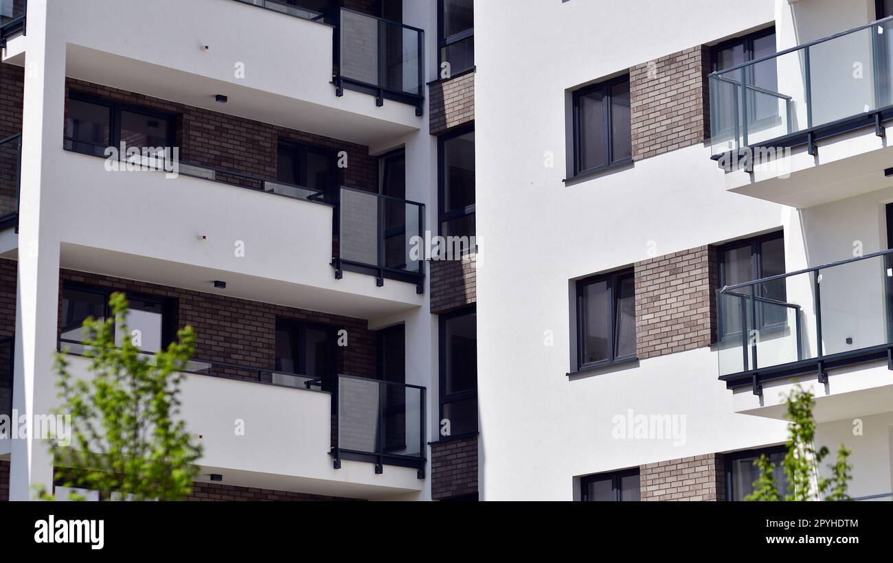 Ecology and green living in city, urban environment concept. Modern ...