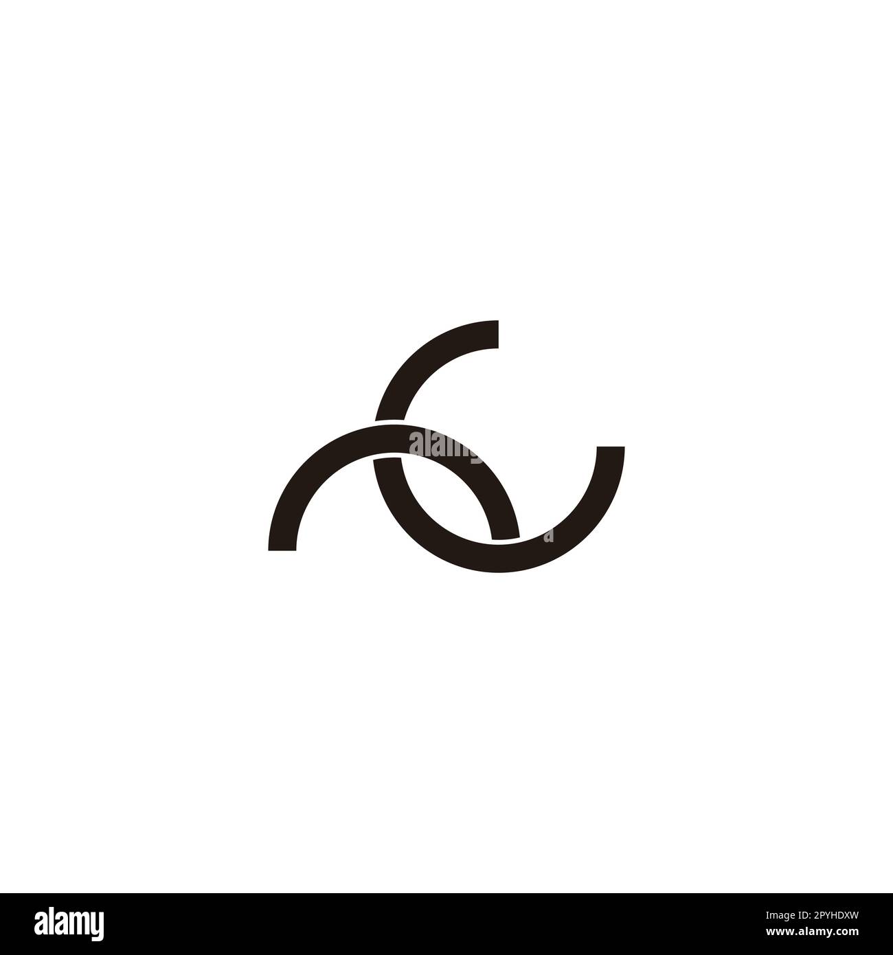 Letter n and G outline, circle geometric symbol simple logo vector ...