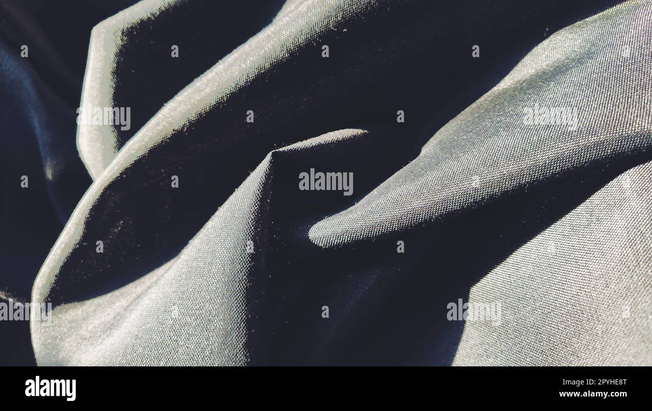 Dark blue linen texture waves hi-res stock photography and images - Alamy