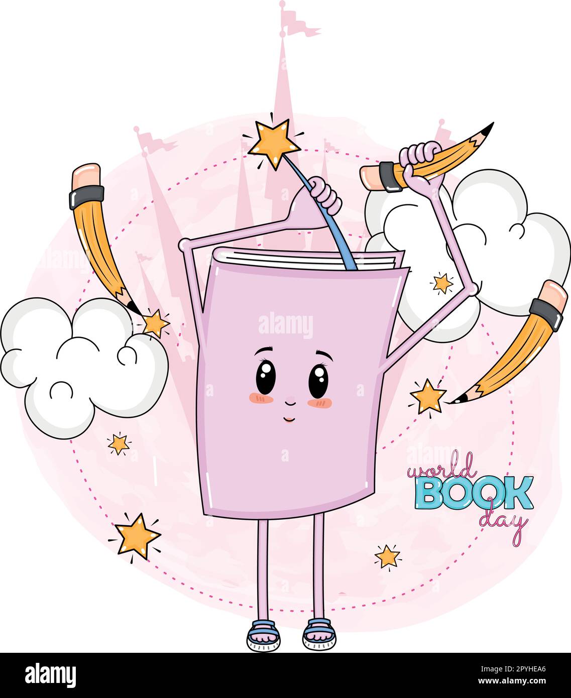 Fantasy book cartoon World book day Vector Stock Vector Image & Art - Alamy