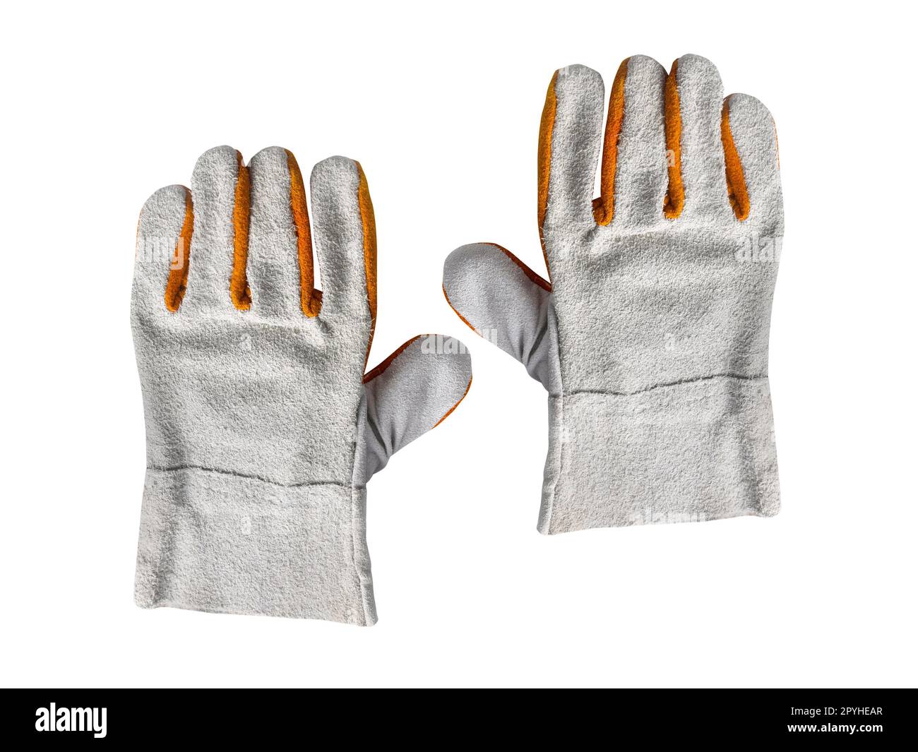 Construction gloves isolated on white background Stock Photo - Alamy
