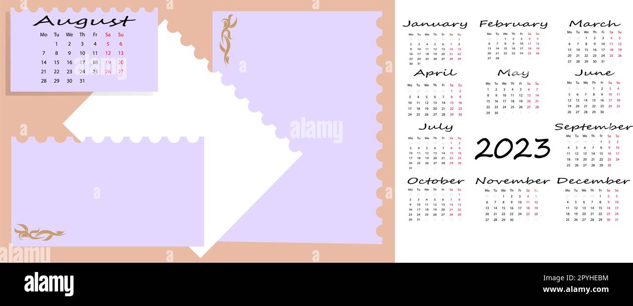Layout, planning board with a calendar, with the possibility of ...
