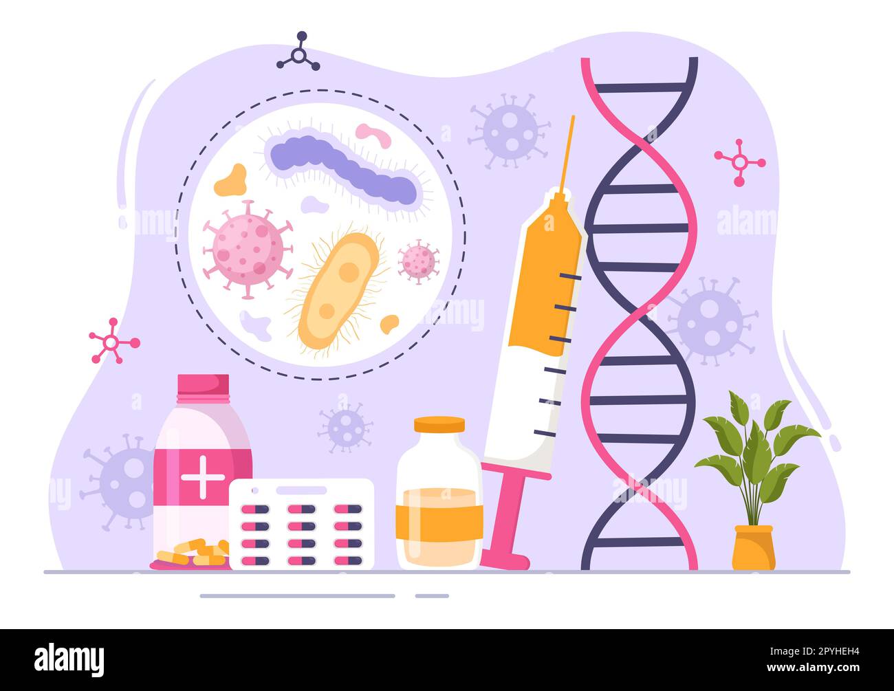 Immunology Illustration with People Immune Protection System Helping to ...