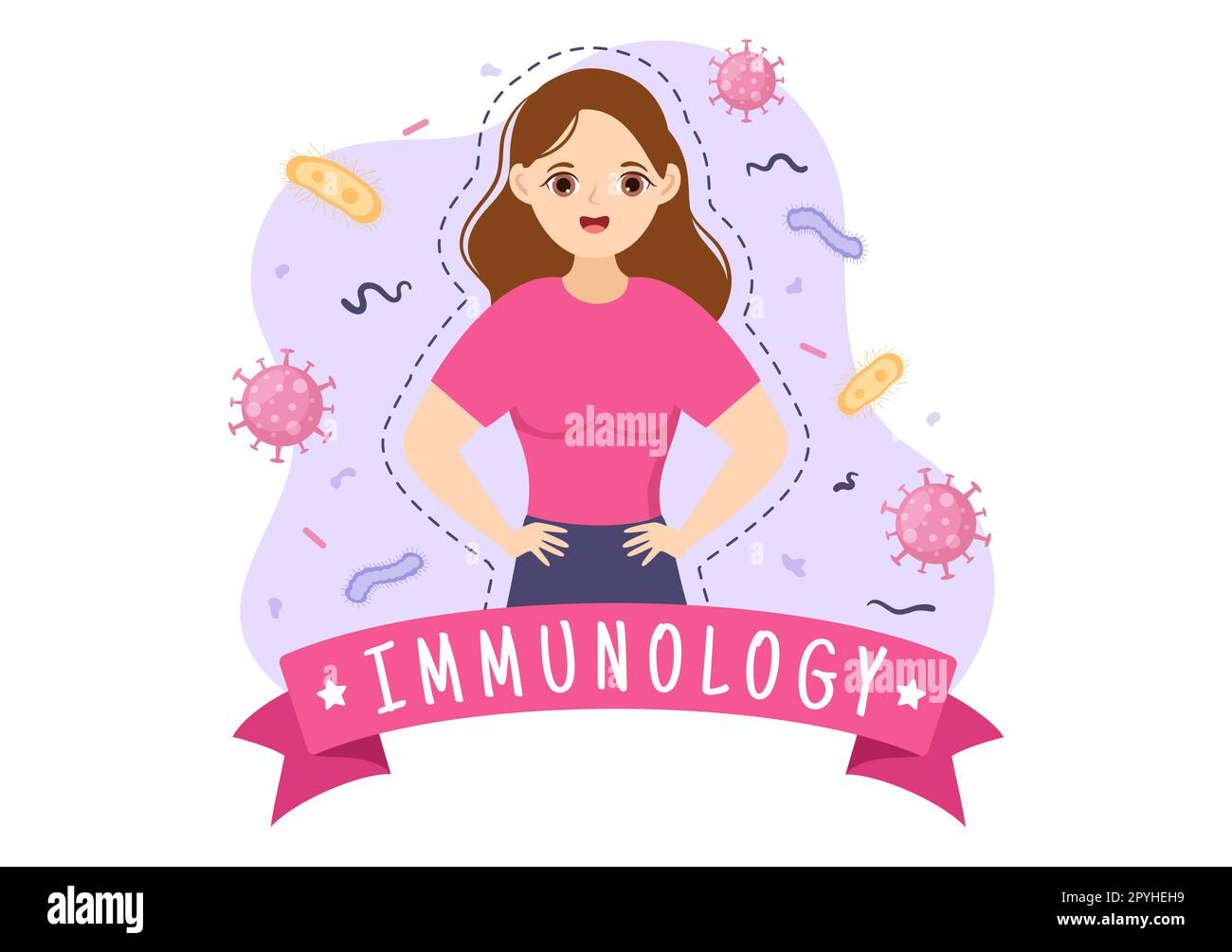 Immunology Illustration with People Immune Protection System Helping to ...