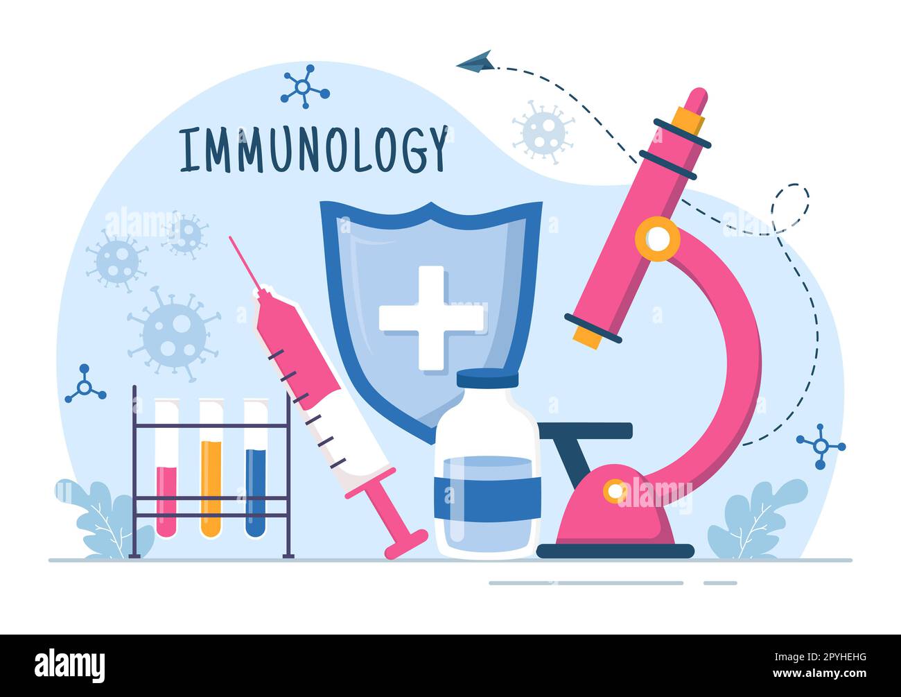 Immunology Illustration with People Immune Protection System Helping to ...