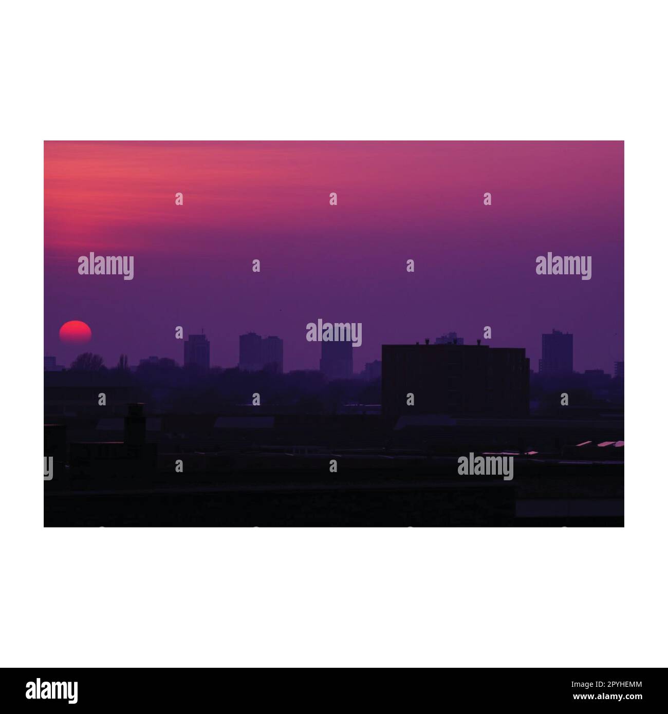 Panorama sunset, city, photo, geometric simple vector Stock Vector ...