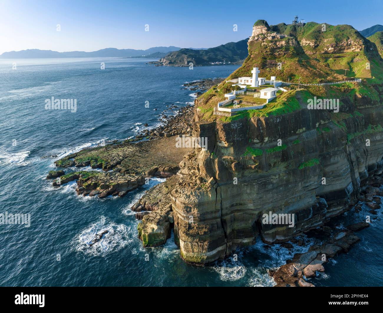 Aerial view of Bitou Cape lighthouse, Taiwan Stock Photo - Alamy