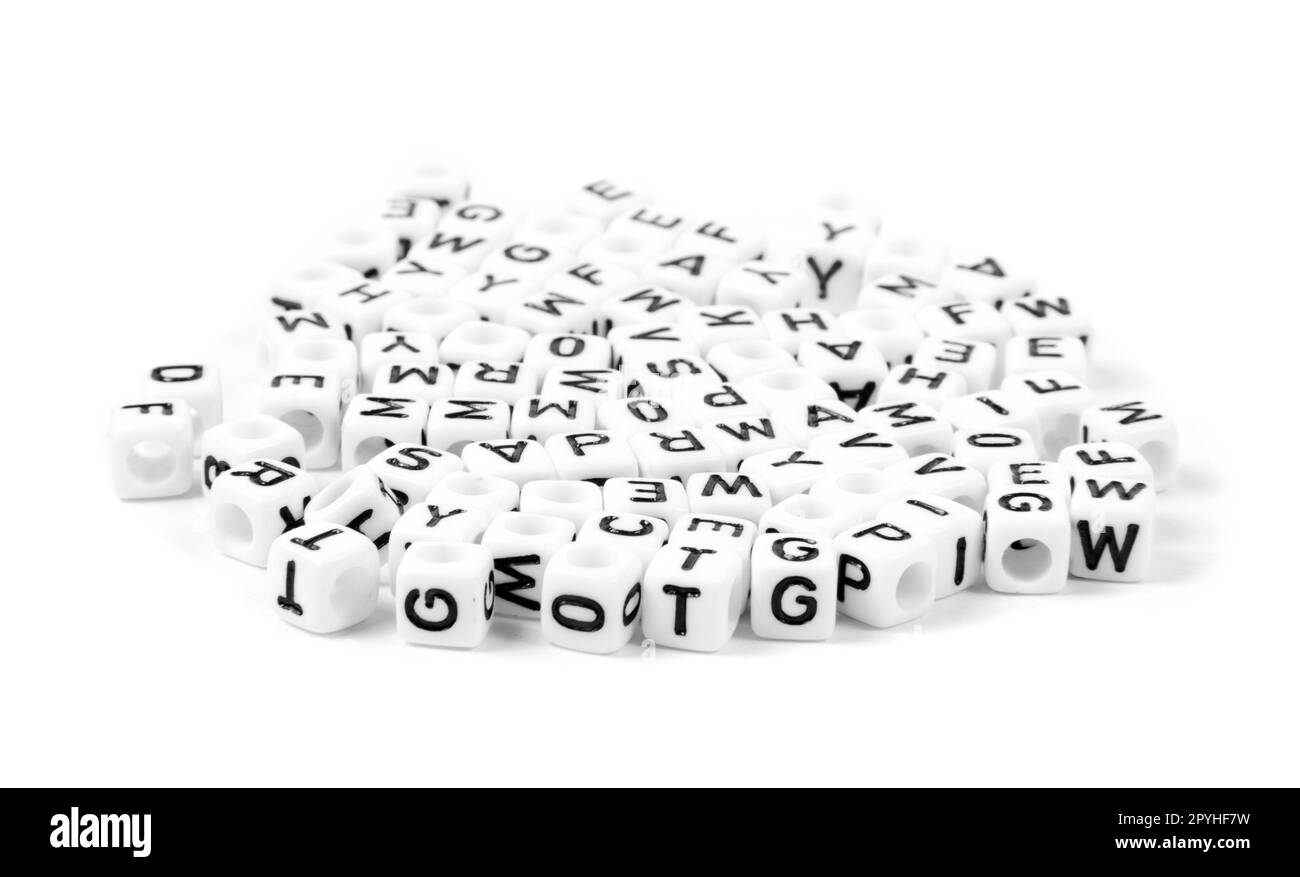 cube words closeup on the white Stock Photo - Alamy