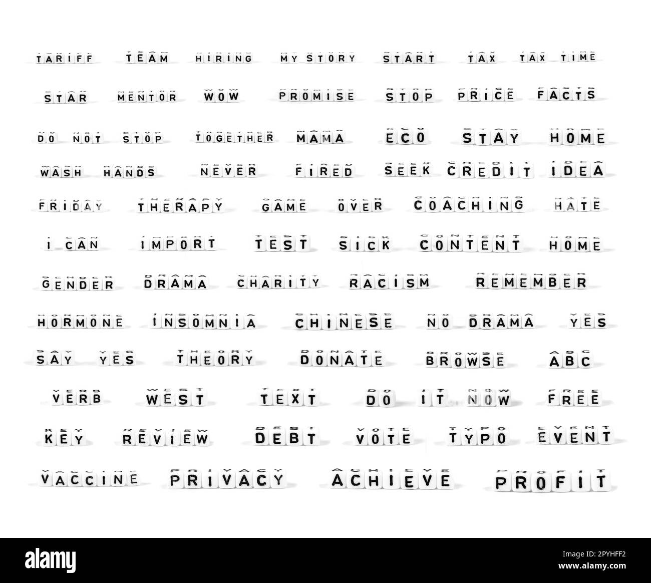 Words collection hi-res stock photography and images - Alamy