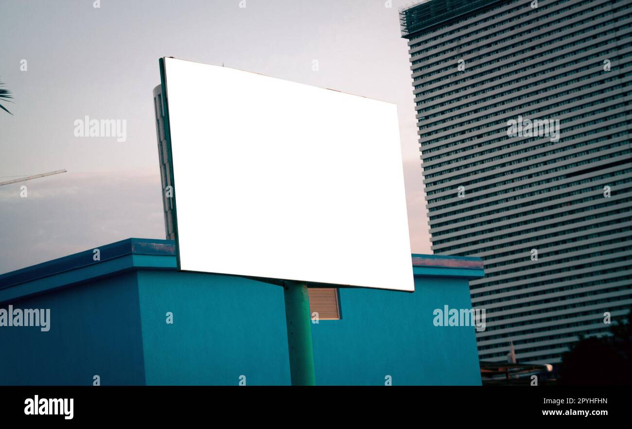Billboard closeup in the building site Stock Photo - Alamy
