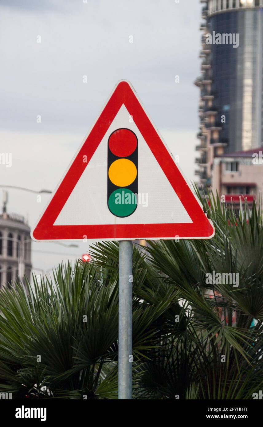 Traffic lights sign close up Stock Photo - Alamy