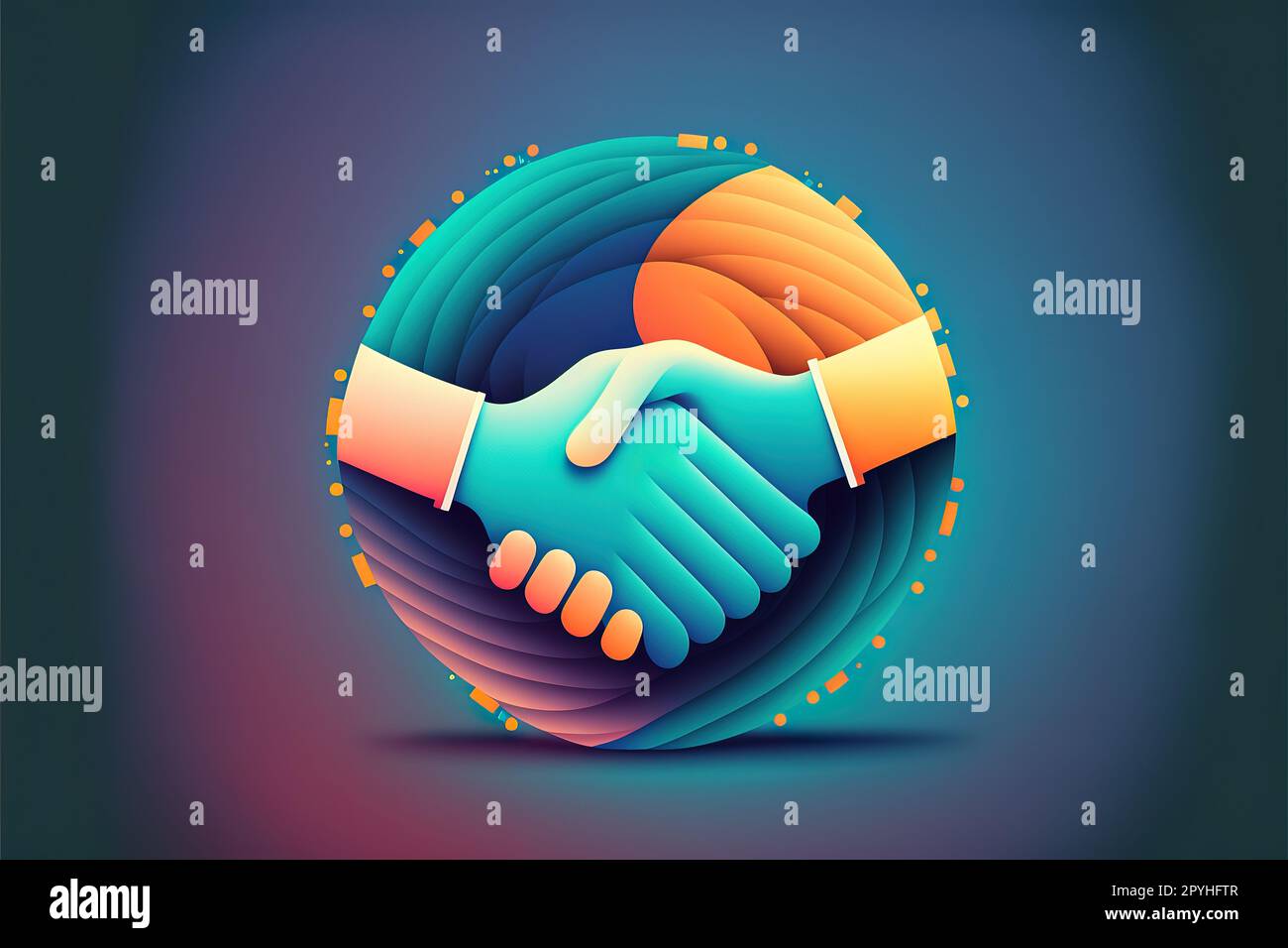 Silhouette handshake blue background design hi-res stock photography ...