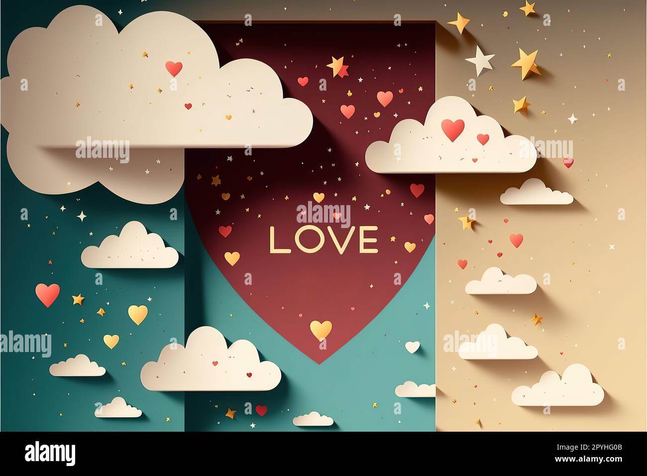 love Invitation card Valentine's day abstract background with text love ...