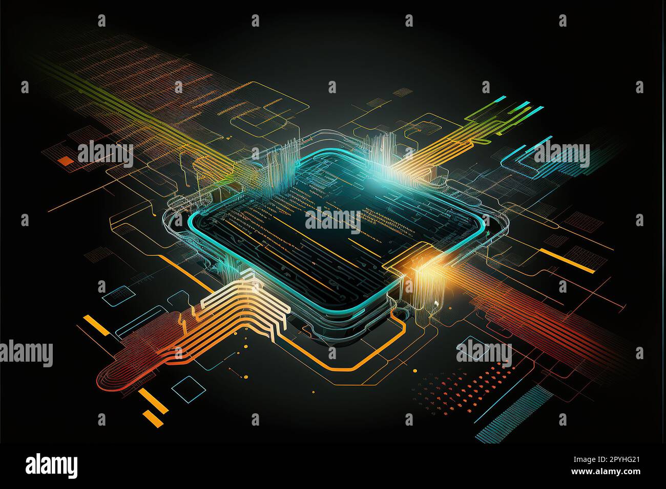 Abstract Cyberspace Concept with technology line Stock Photo - Alamy