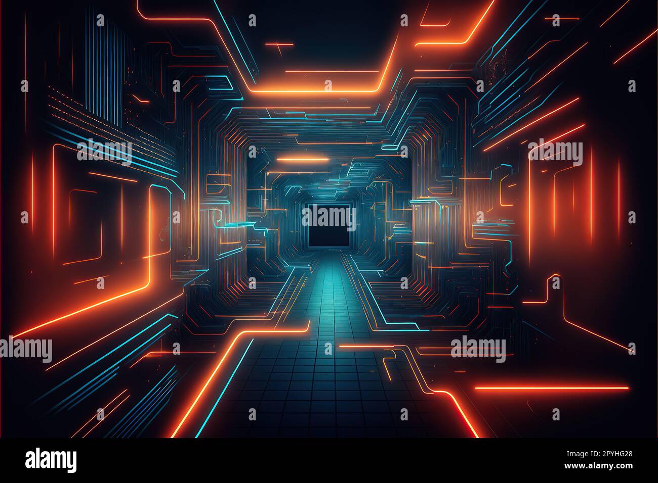 Purple virtual technology background lines hi-res stock photography and ...