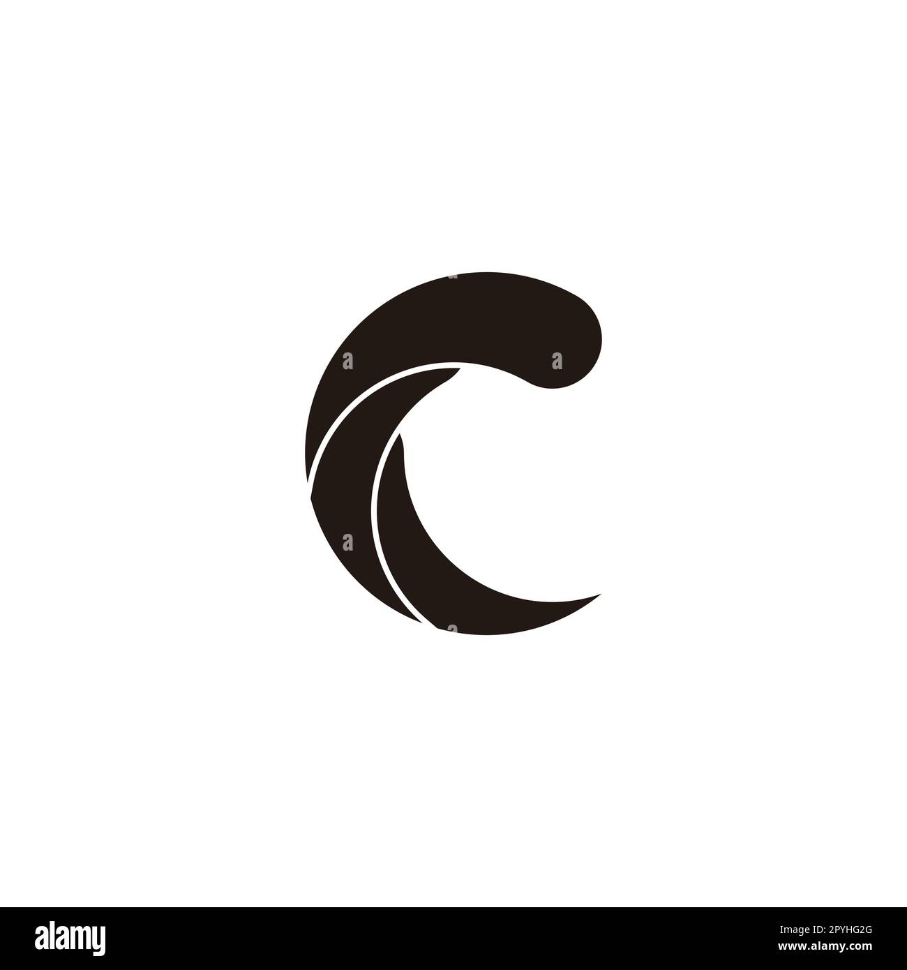 Letter C waves, geometric symbol simple logo vector Stock Vector Image ...