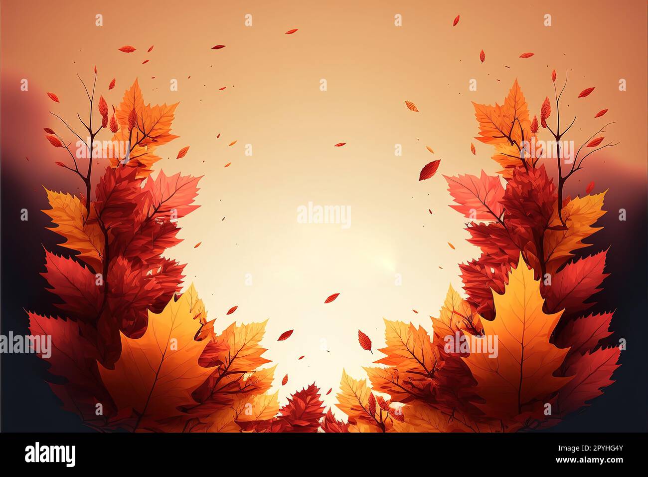 autumn season template design copy space Stock Photo - Alamy