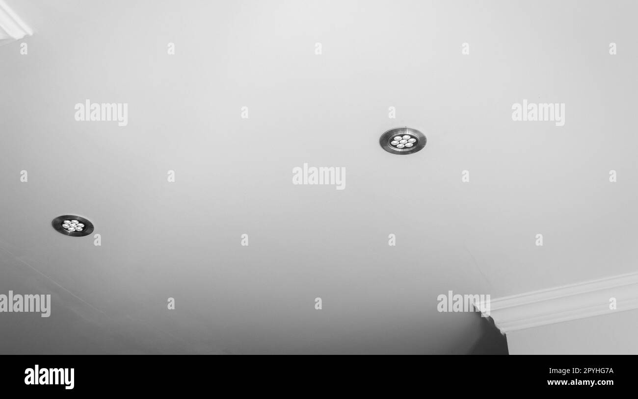 Modern light bulbs in the ceiling Stock Photo - Alamy