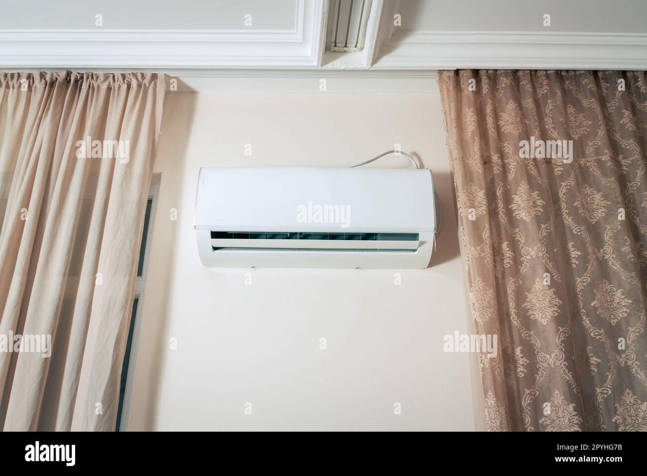 Air conditioning unit closeup at home Stock Photo - Alamy