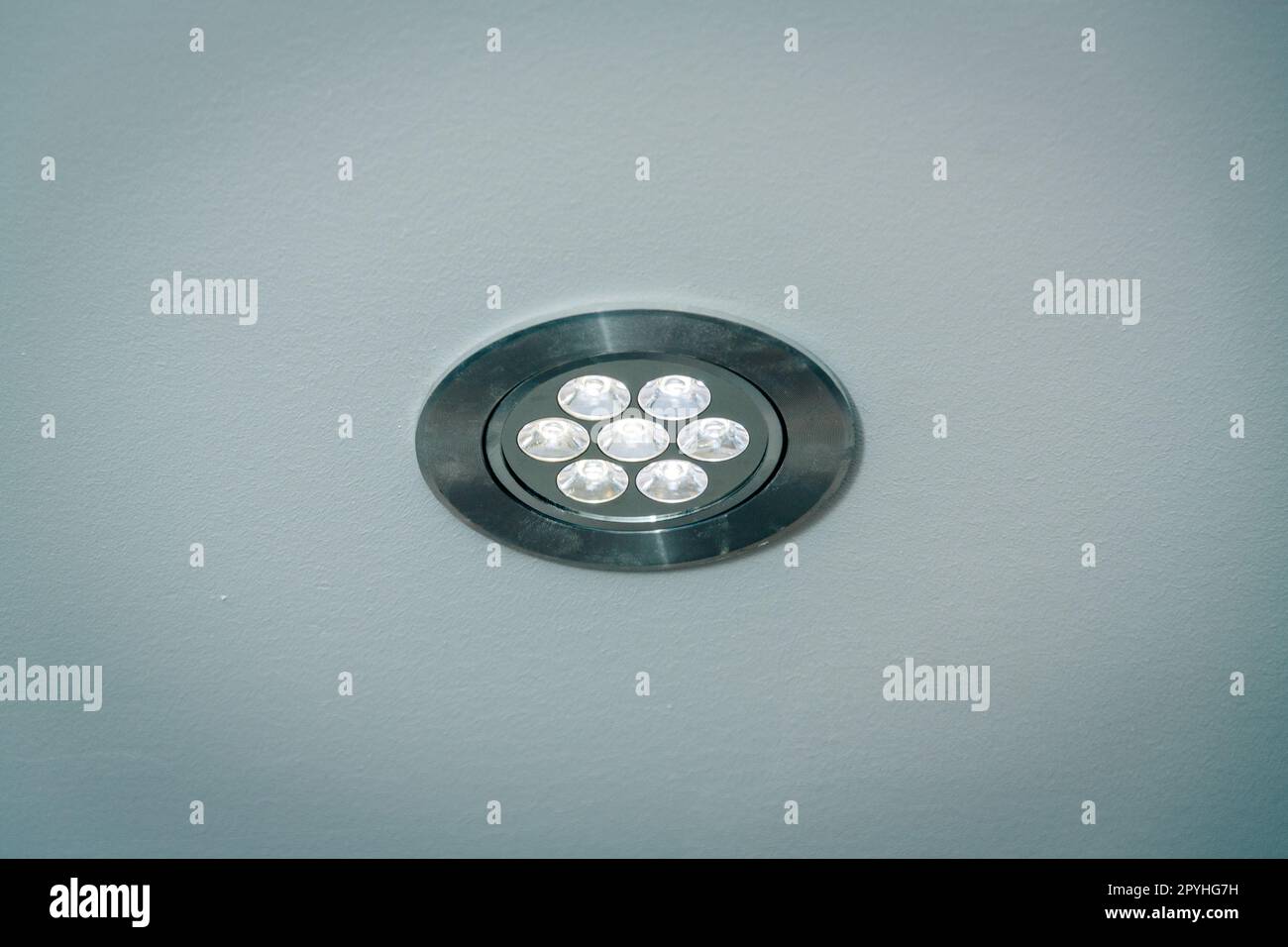 Modern light bulbs in the ceiling Stock Photo - Alamy