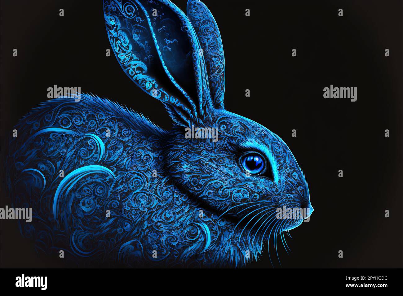 Blue rabbit head hi-res stock photography and images - Alamy