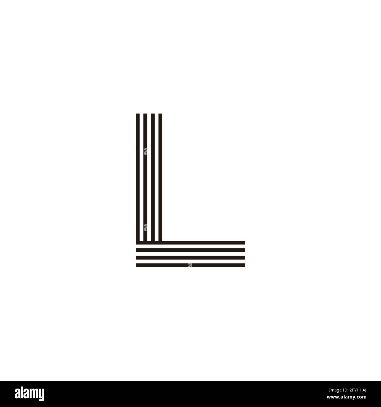 Letter L lines, fold geometric symbol simple logo vector Stock Vector ...