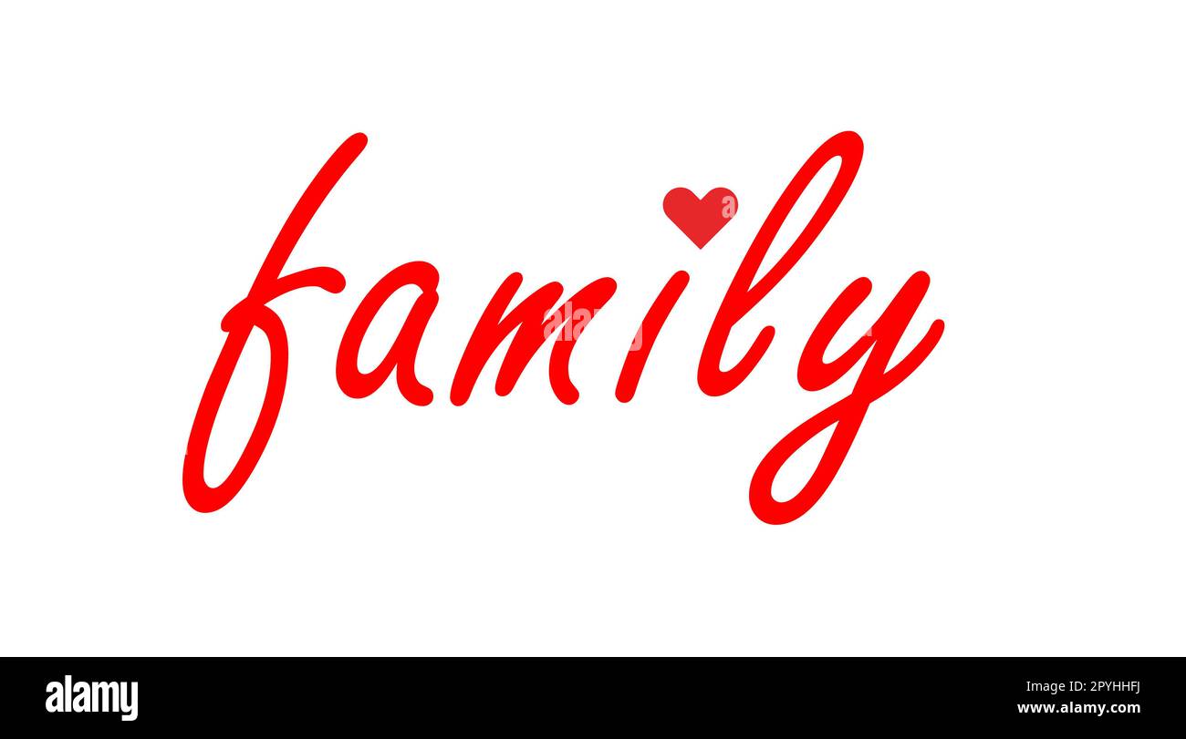 Word family close up design Stock Photo - Alamy