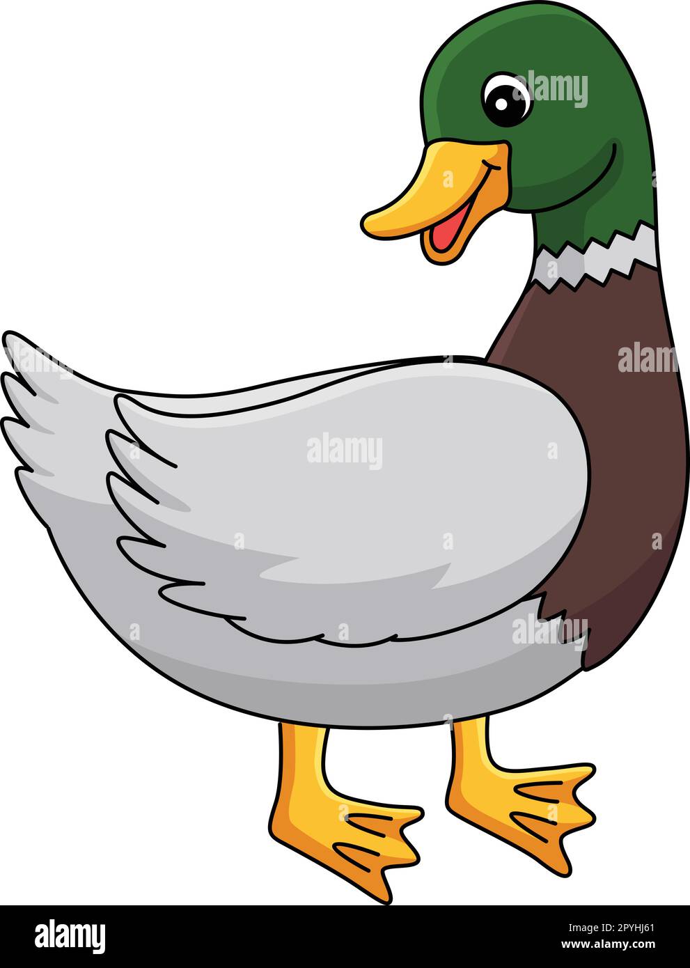 Duck Cartoon Colored Clipart Illustration Stock Vector Image & Art - Alamy