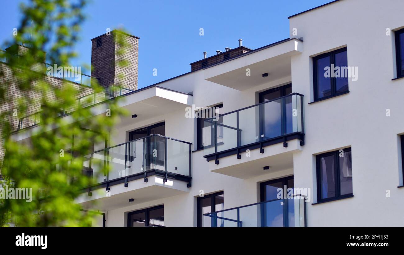 Ecology and green living in city, urban environment concept. Modern ...