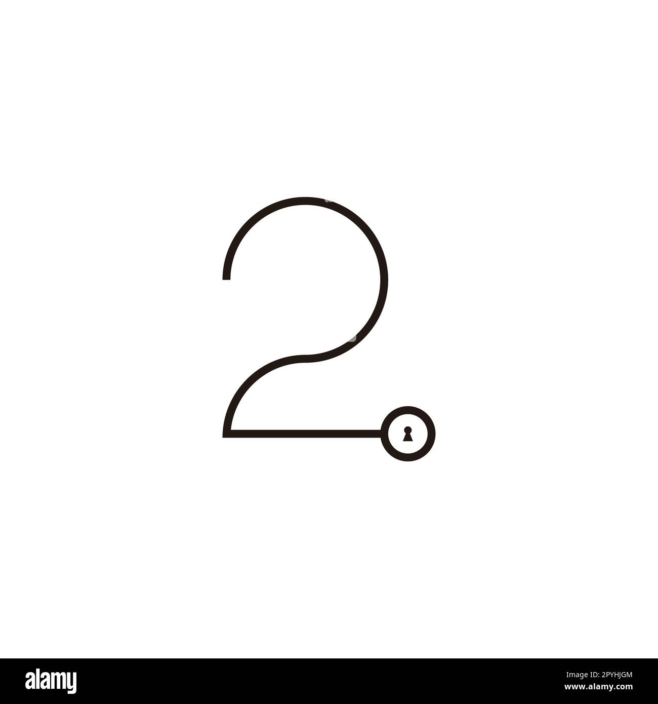 Number 2 key Stock Vector Images - Alamy