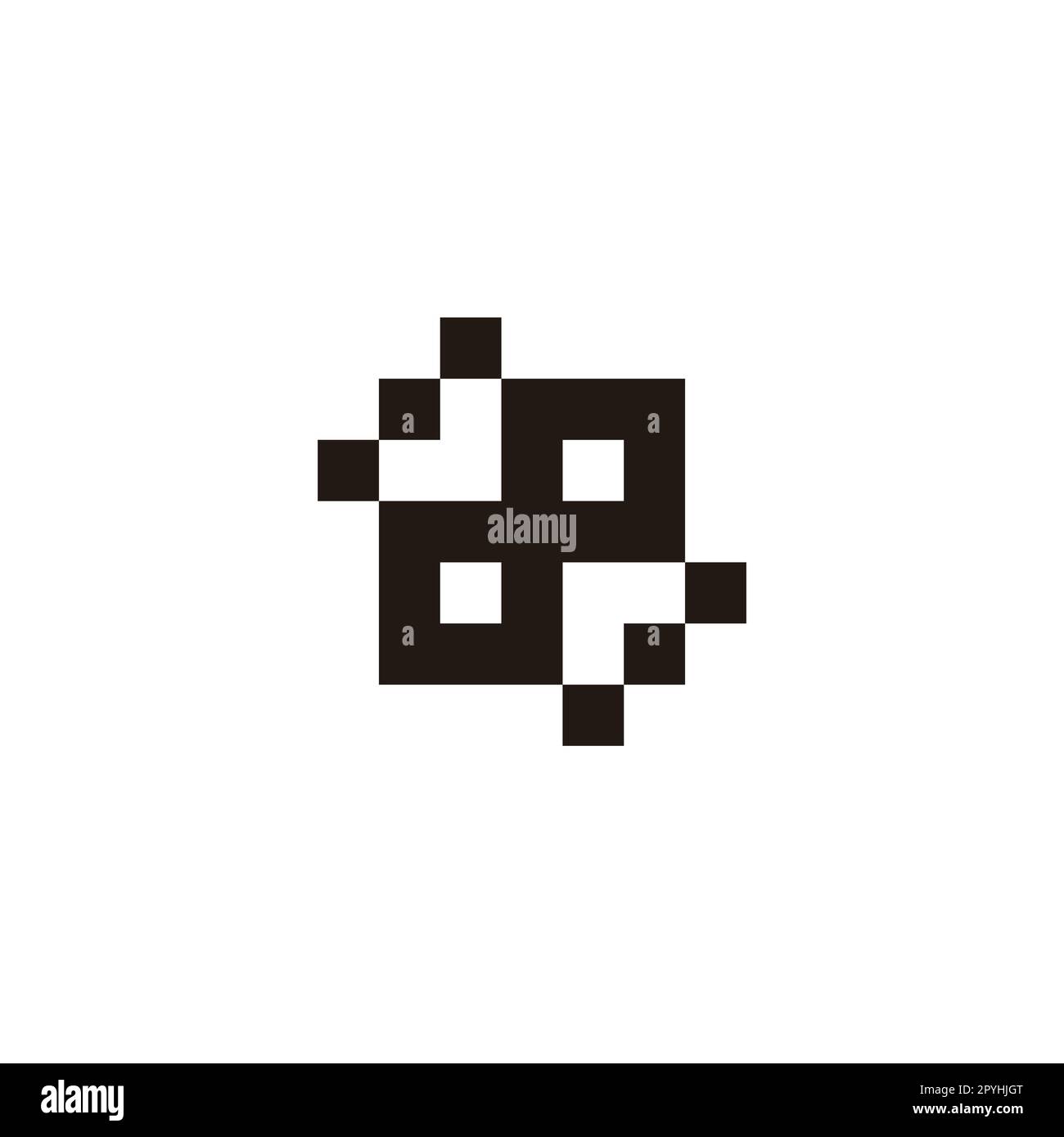 Number 8 letter r and J squares geometric symbol simple logo vector ...