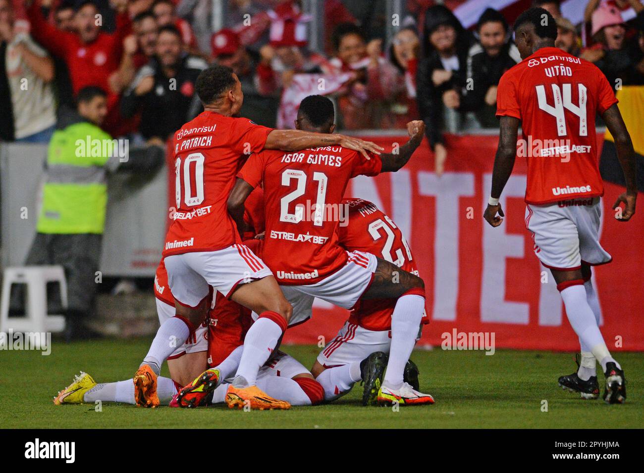 Porto Alegre, Brazil, 03th May, 2023. Players of Internacional ...