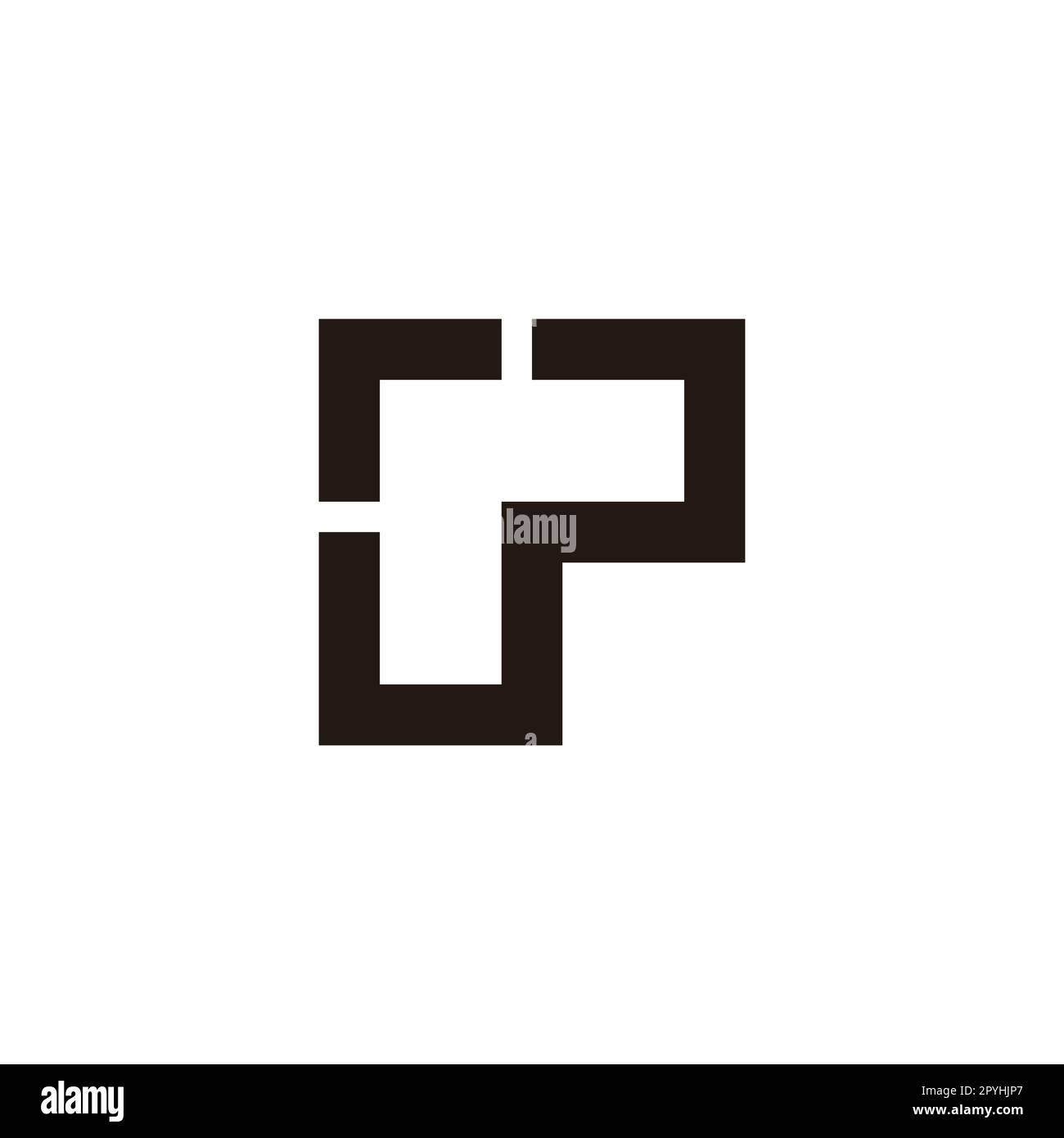 Letter r square, r outline geometric symbol simple logo vector Stock ...