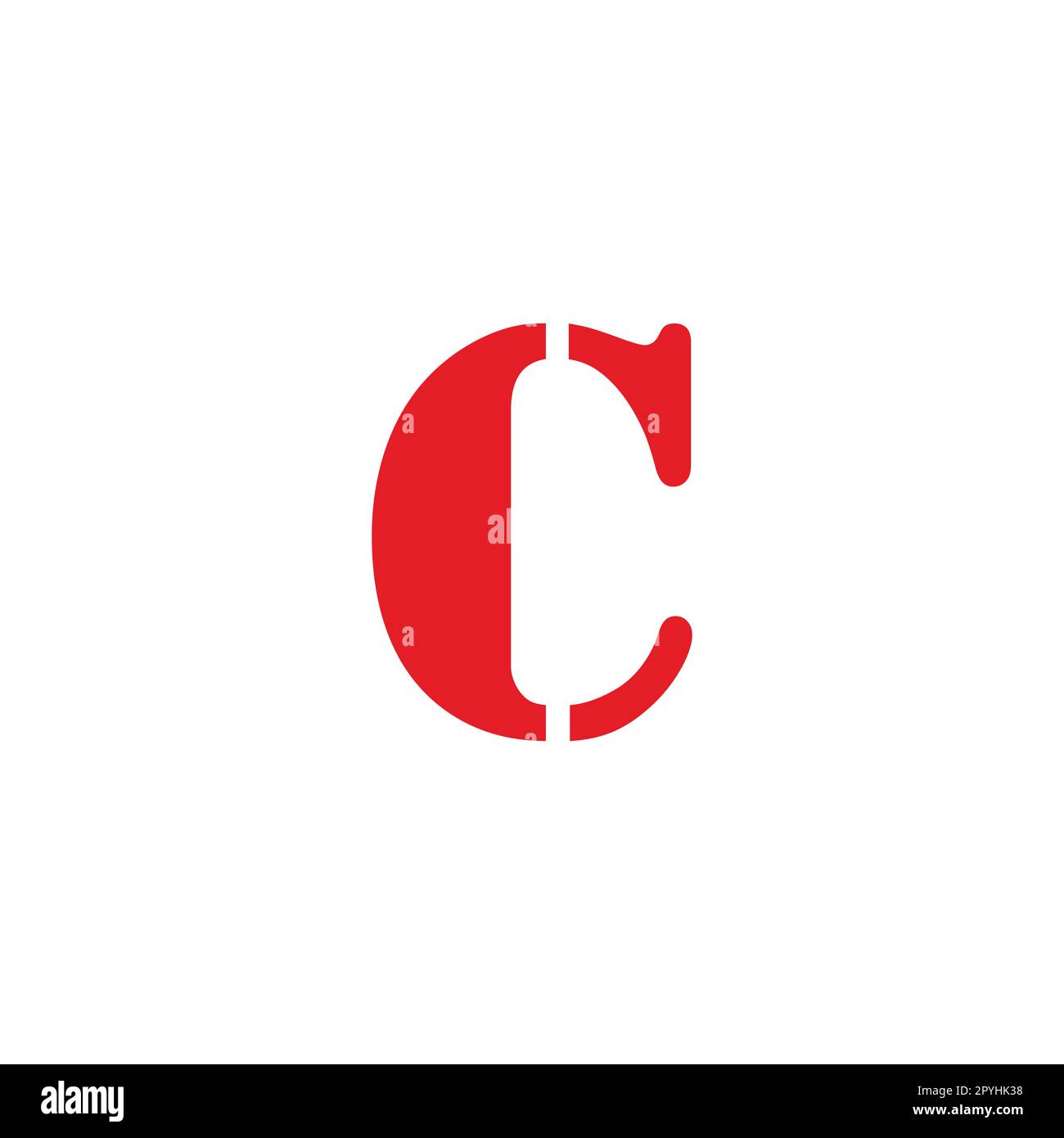 Letter C red geometric symbol simple logo vector Stock Vector Image ...