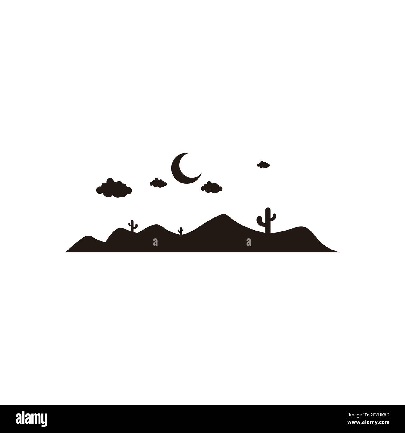 Dessert, night, nature, illustration geometric symbol simple logo ...