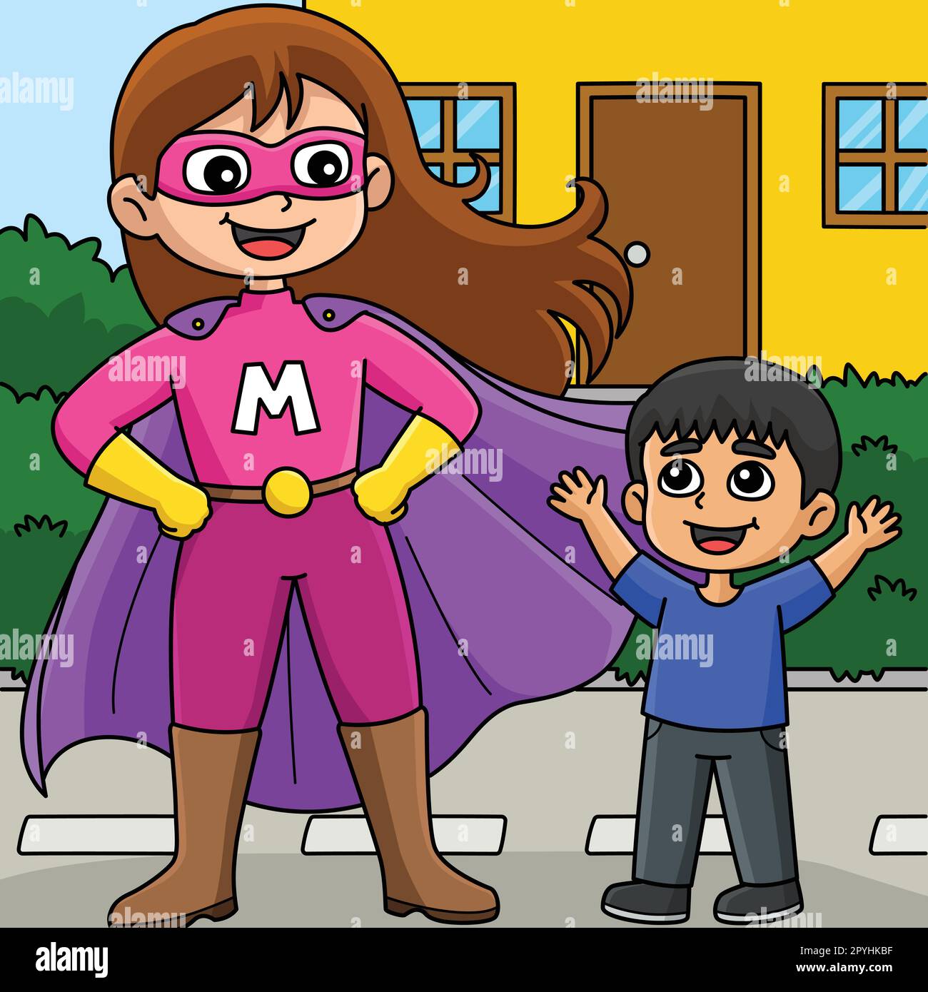 Cartoon supermom hi-res stock photography and images - Alamy
