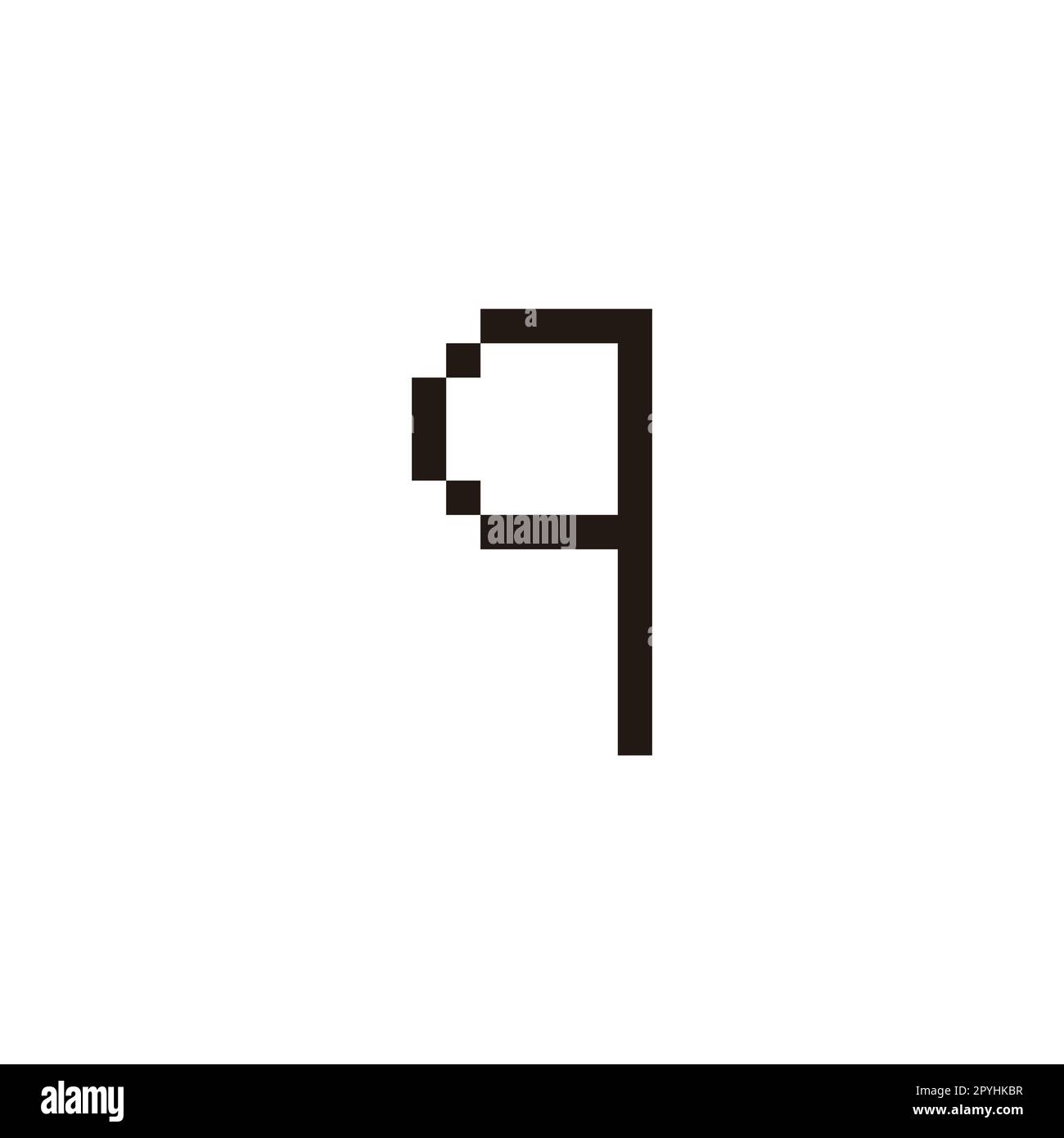 Letter q pixels geometric symbol simple logo vector Stock Vector Image ...