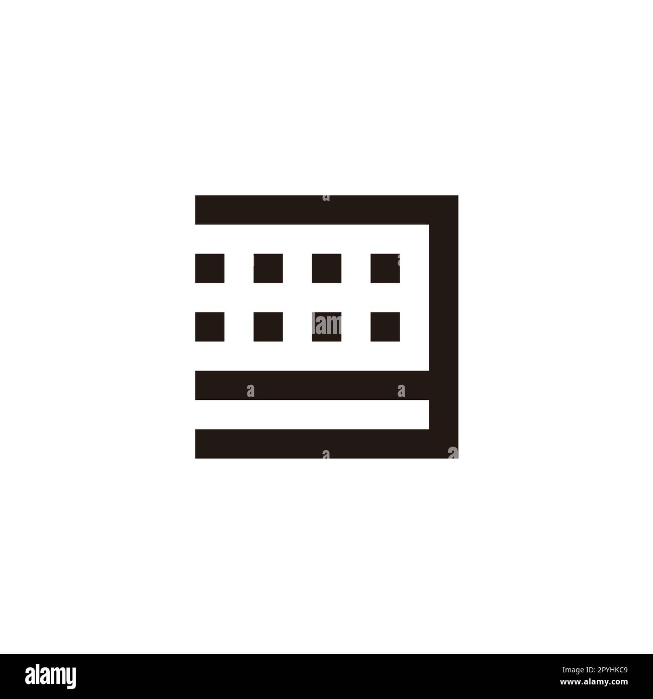Number 3 building, apartment, squares geometric symbol simple logo ...