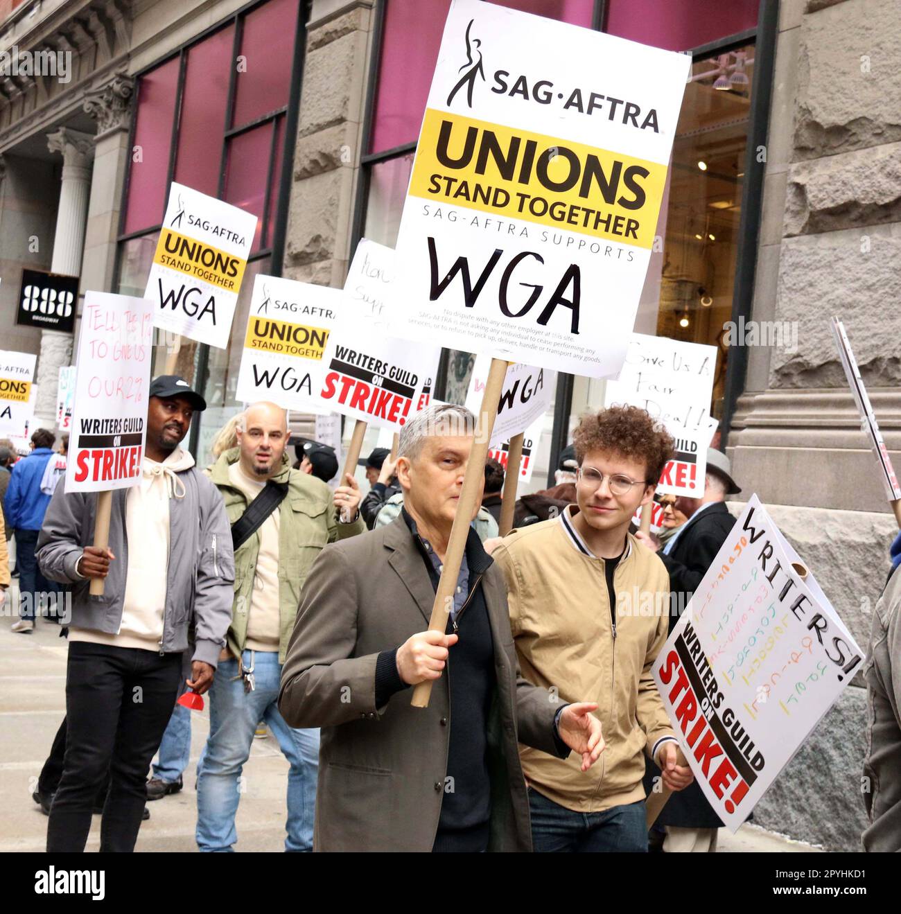May 3, 2023, New York City, New York, USA: Writers Guild of America ...