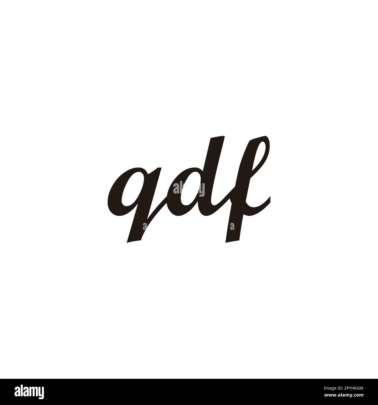 Letter qdf connect geometric symbol simple logo vector Stock Vector ...