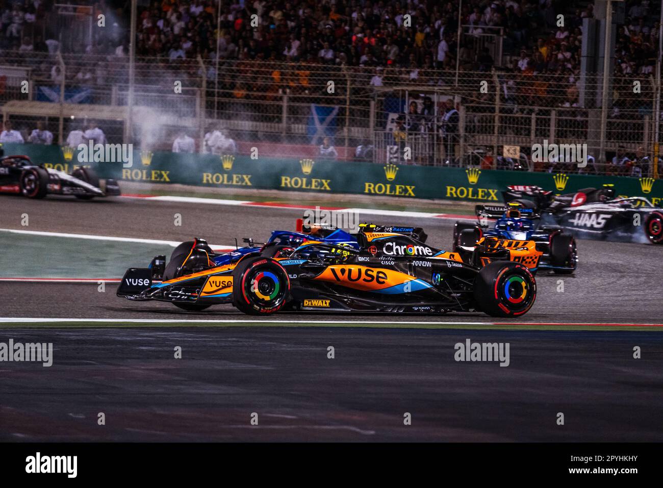 MANAMA, BAHRAIN, Sakhir circuit, 5. March 2023: # 4, Lando NORRIS, GBR, McLaren F1 Team, during ...