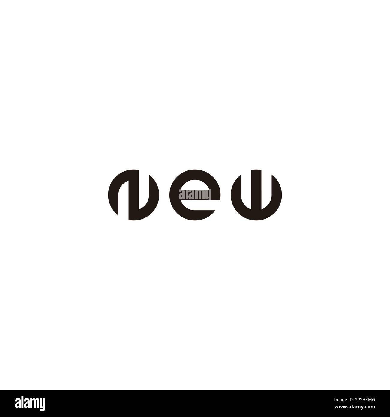 Letter N, e and W circles geometric symbol simple logo vector Stock Vector Image & Art - Alamy