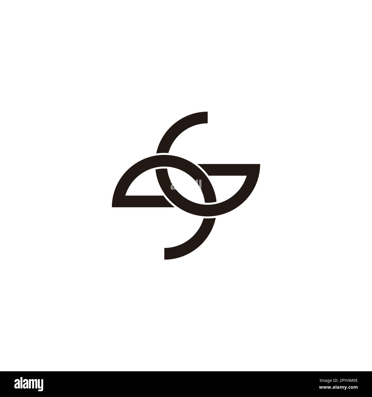 Letter gG circle geometric symbol simple logo vector Stock Vector Image ...