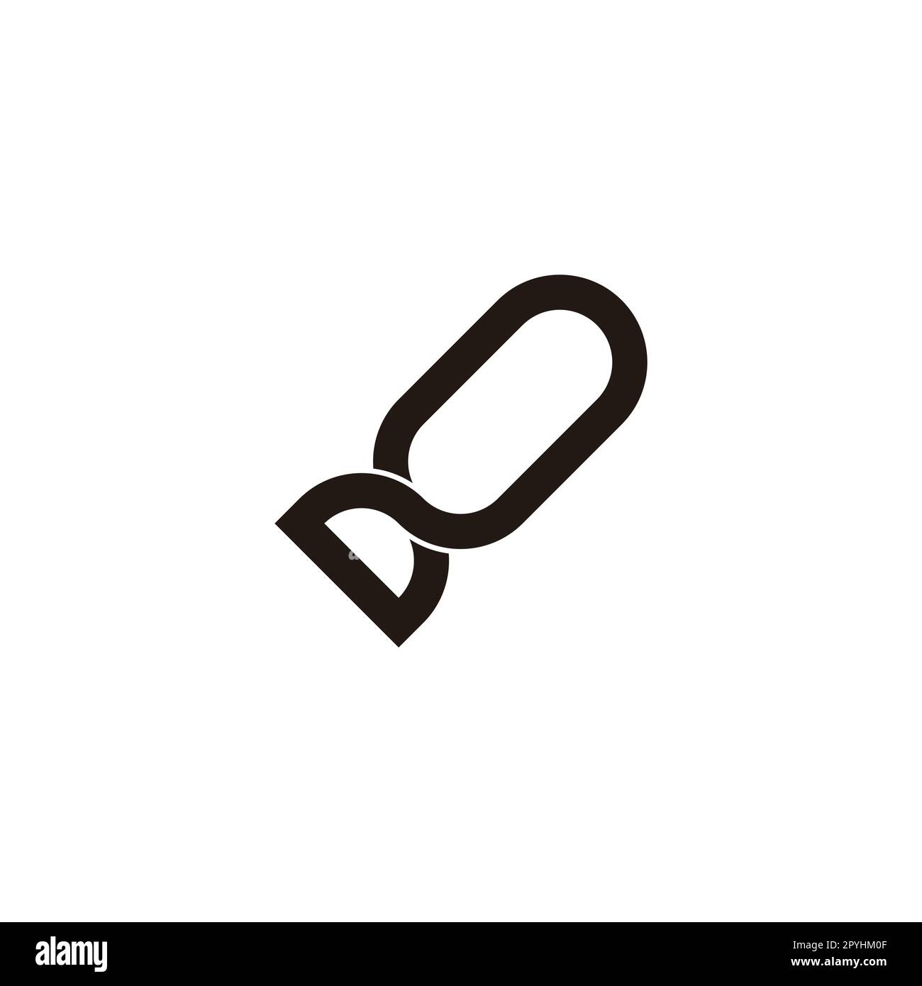 Rocket, outline geometric symbol simple logo vector Stock Vector Image ...