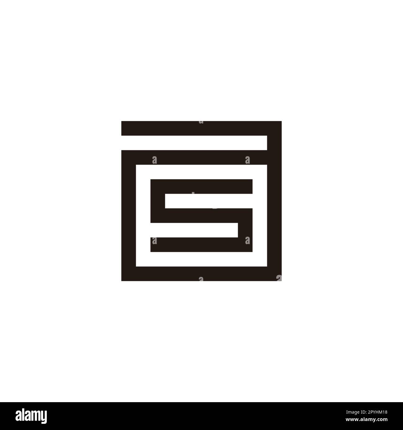Letter S in a, square geometric symbol simple logo vector Stock Vector ...