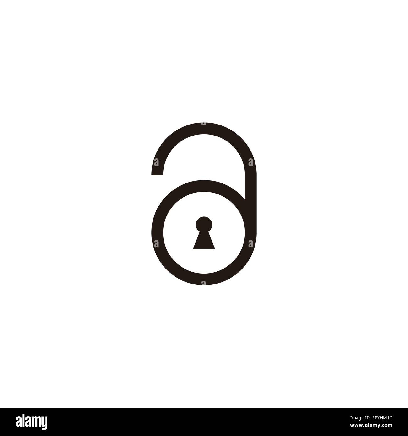 Letter a padlock geometric symbol simple logo vector Stock Vector Image ...