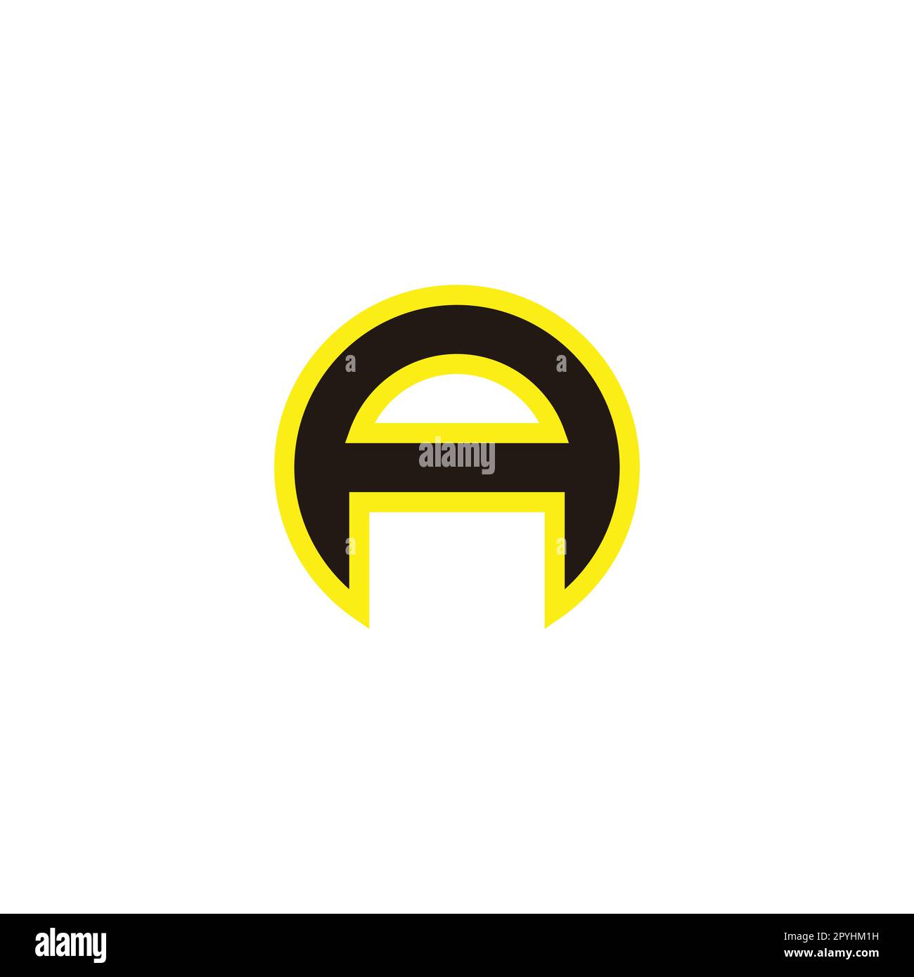 Letter A circle, neon geometric symbol simple logo vector Stock Vector ...