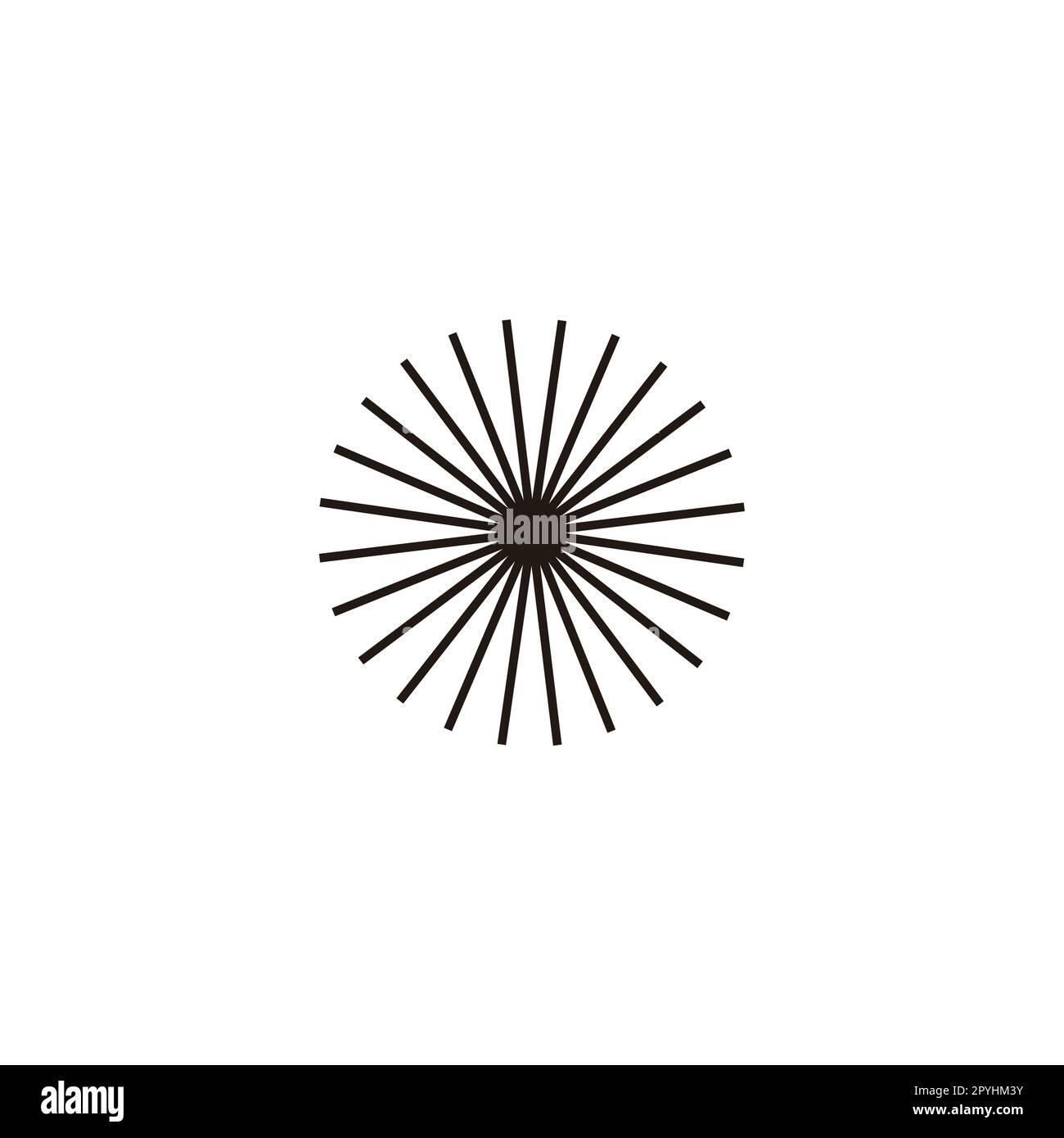 Sun, line geometric symbol simple logo vector Stock Vector Image & Art ...